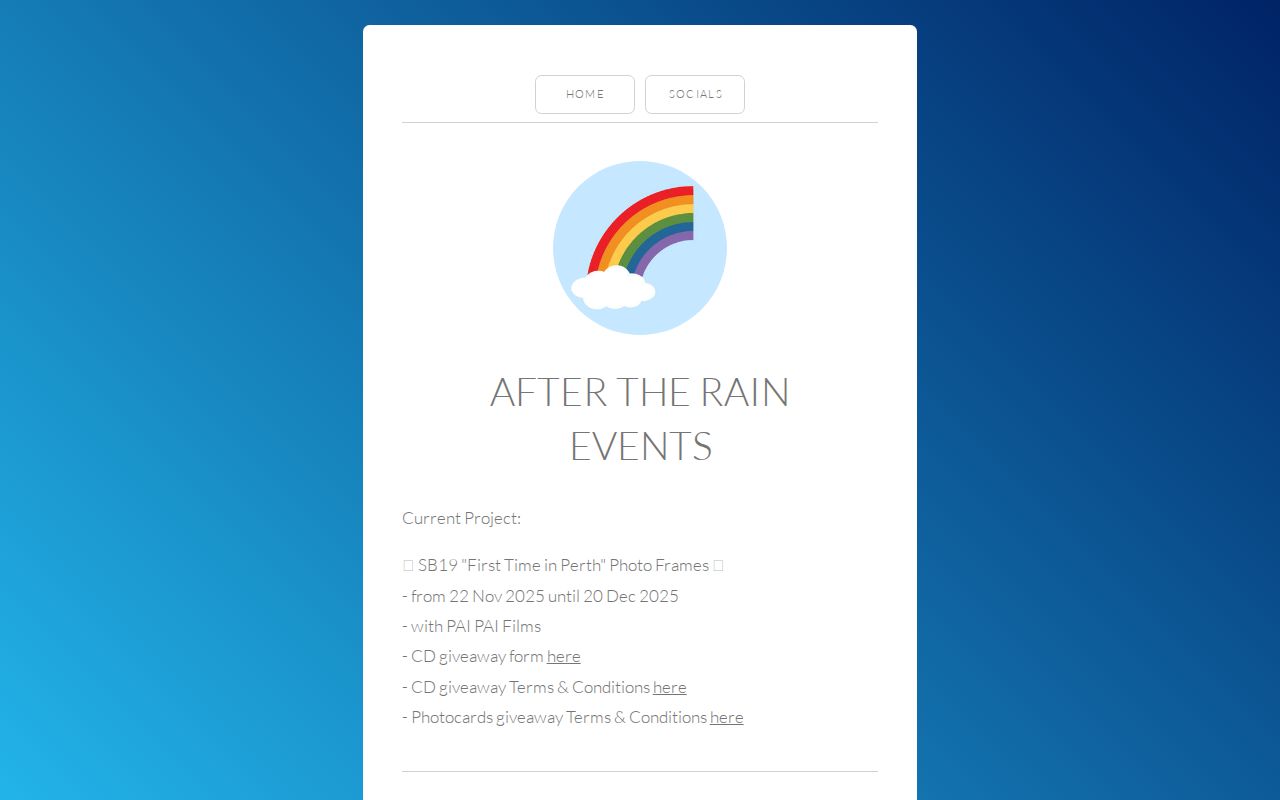 AFTER THE RAIN EVENTS